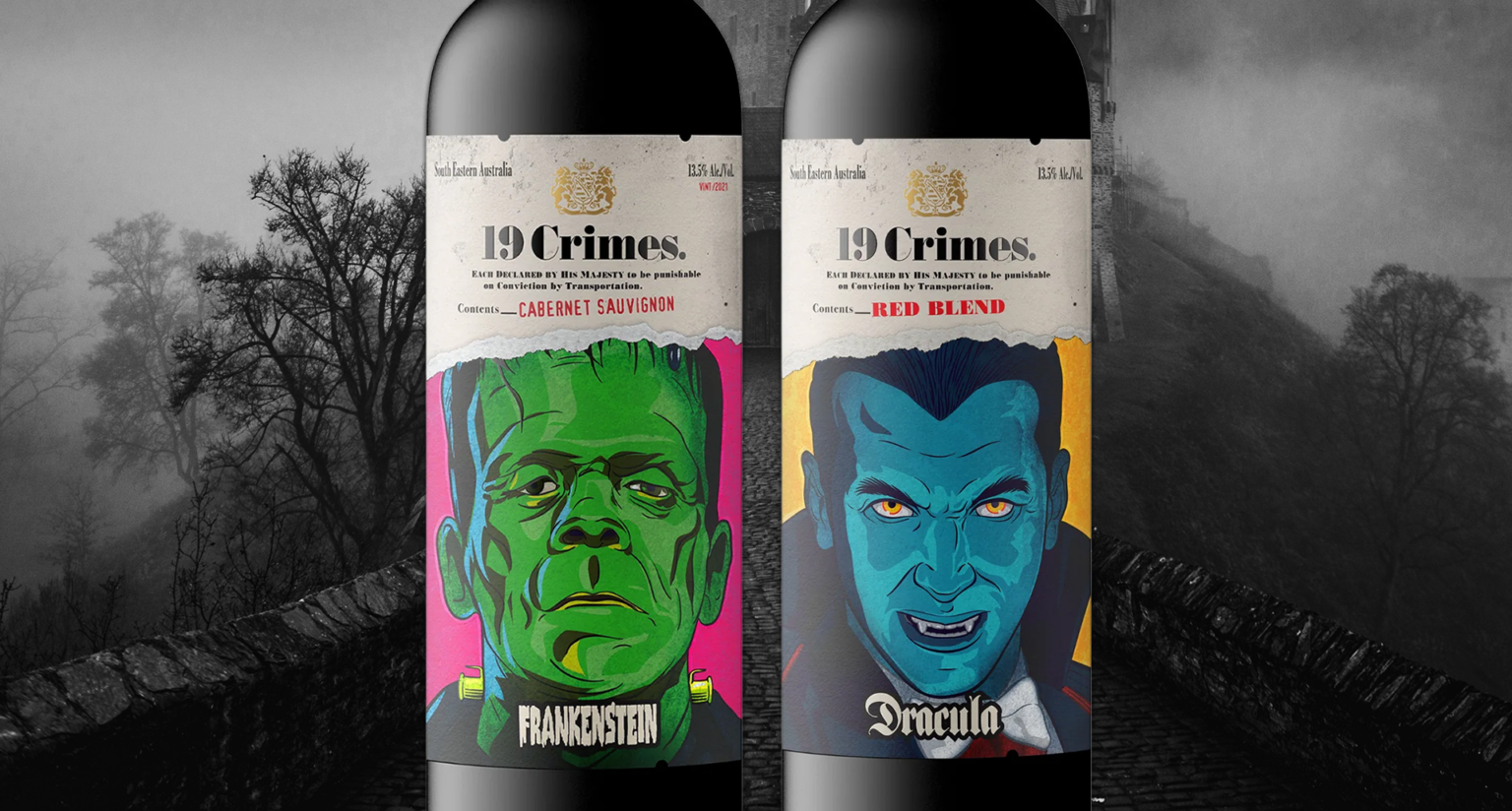 19 Crimes X Universal Monsters Limited Edition Wines